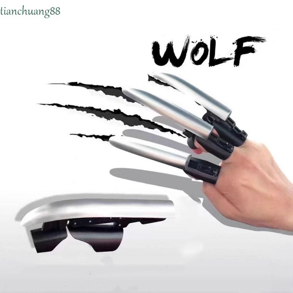 TIANCHUANG 3pcs Retractable Mechanical Claws, 3D Assembly Figure Decorations Glowing Wolf Claws ...
