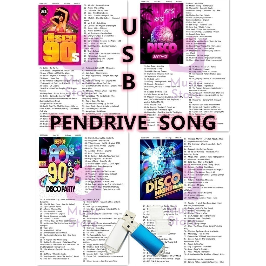 Pendrive Usb Song Lagu Disco 80s 90s D3 | Shopee Malaysia