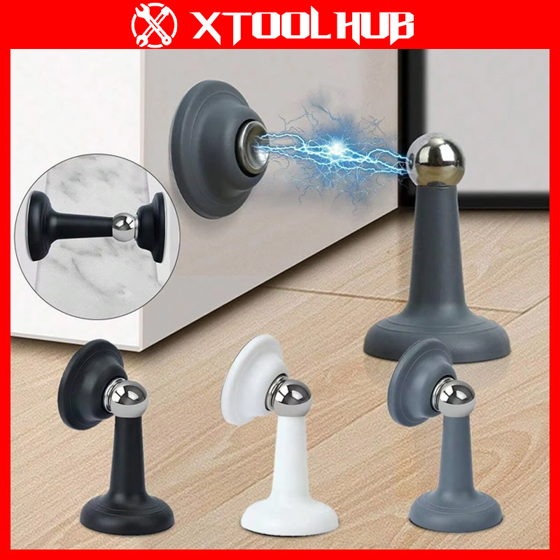 Magnetic Door Stopper Self-Adhesive Mute Stopper Pintu Stainless Steel ...