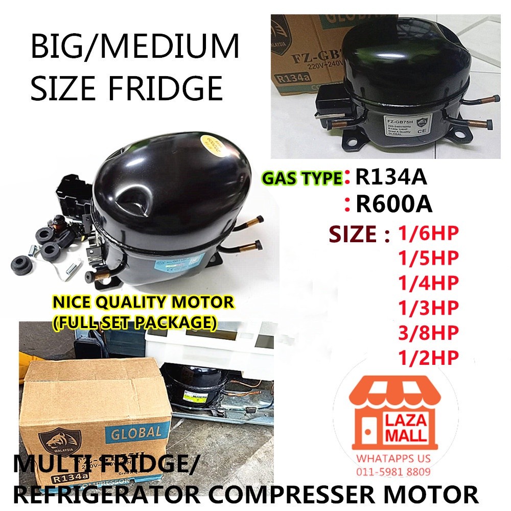 UNIVERSAL COMPRESSOR MOTOR NEW FRIDGE/ REFRIGERATOR / FREEZER 1/4 1/3 ...