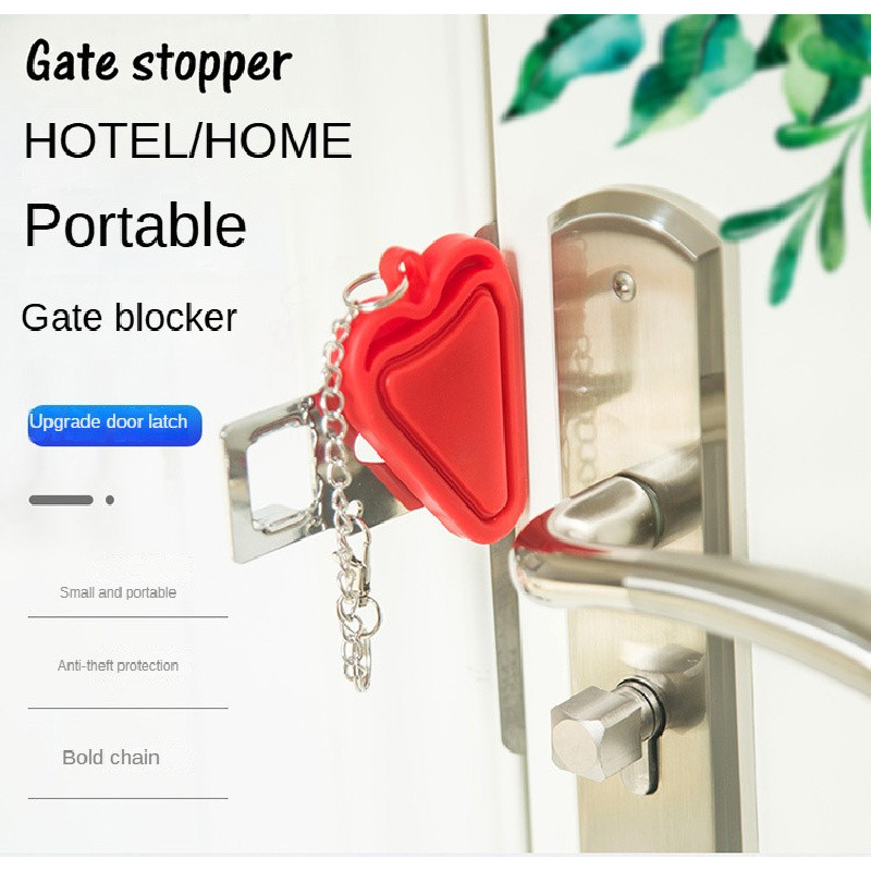 Newly Upgraded portable lock Double-Headed Door Blocker portable Door ...