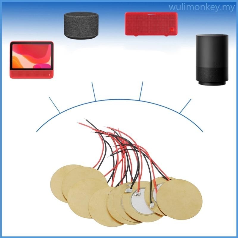 WU 10pcs 12mm Copper Plate Piezo Buzzer Piezoelectric Ceramic Copper ...