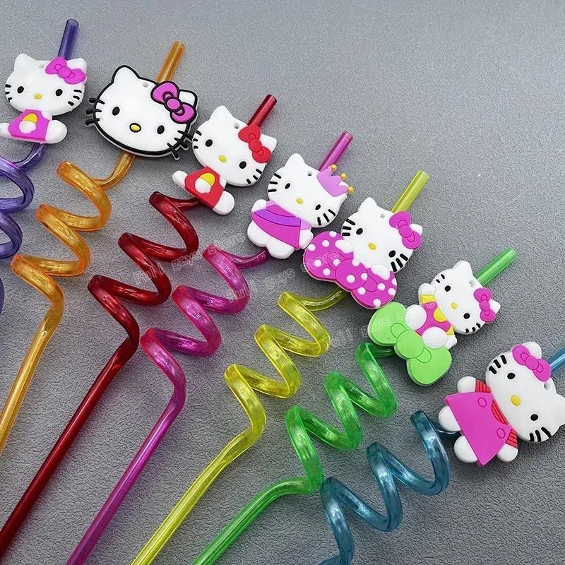 Hello Kitty Drinking Straws Children's Cute Girl Birthday Party ...