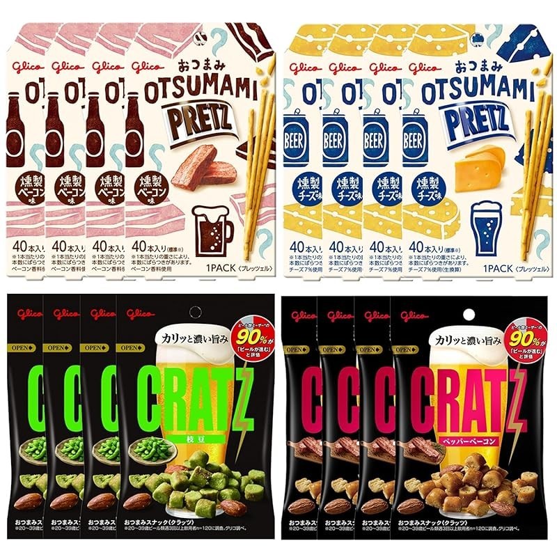 Ezaki Glico [Kratz, Otsumami Pritz 4 kinds x 4 pieces, total 16 pieces ...