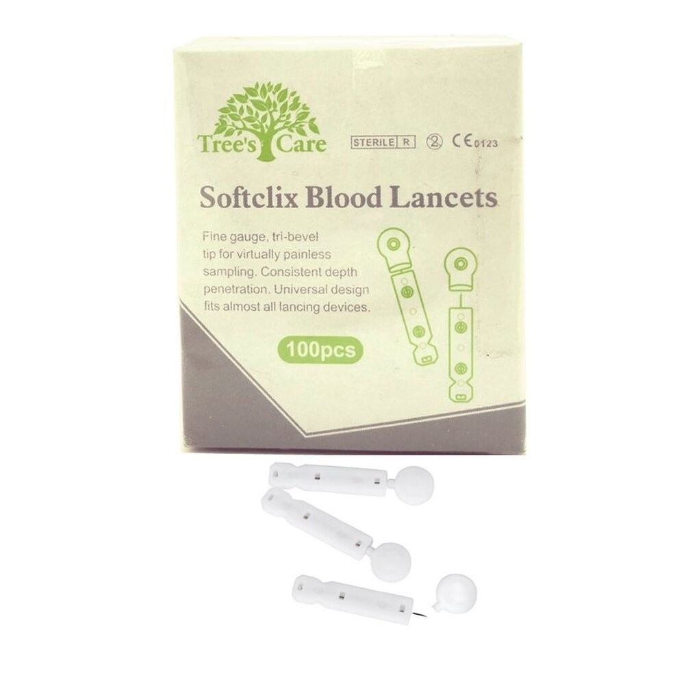 TREE'S CARE SOFTCLIX BLOOD LANCETS 30G 100'S (COMPATIBLE ACCU-CHEK ...