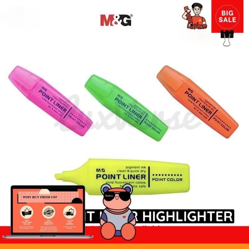 M&G Highlighter ( Point Liner Pastel ) 🔥ReadyStock🔥 | Shopee Malaysia