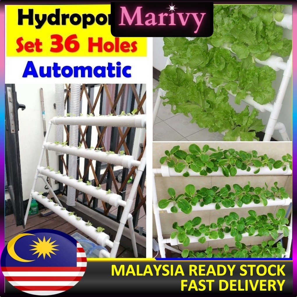 Automatic Hydroponic Set 36 Holes Vegetable Watering Hidroponik ...