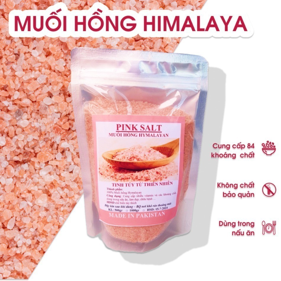 500g Pink salt / fine grain Himalayan pink salt for cooking, milk ...