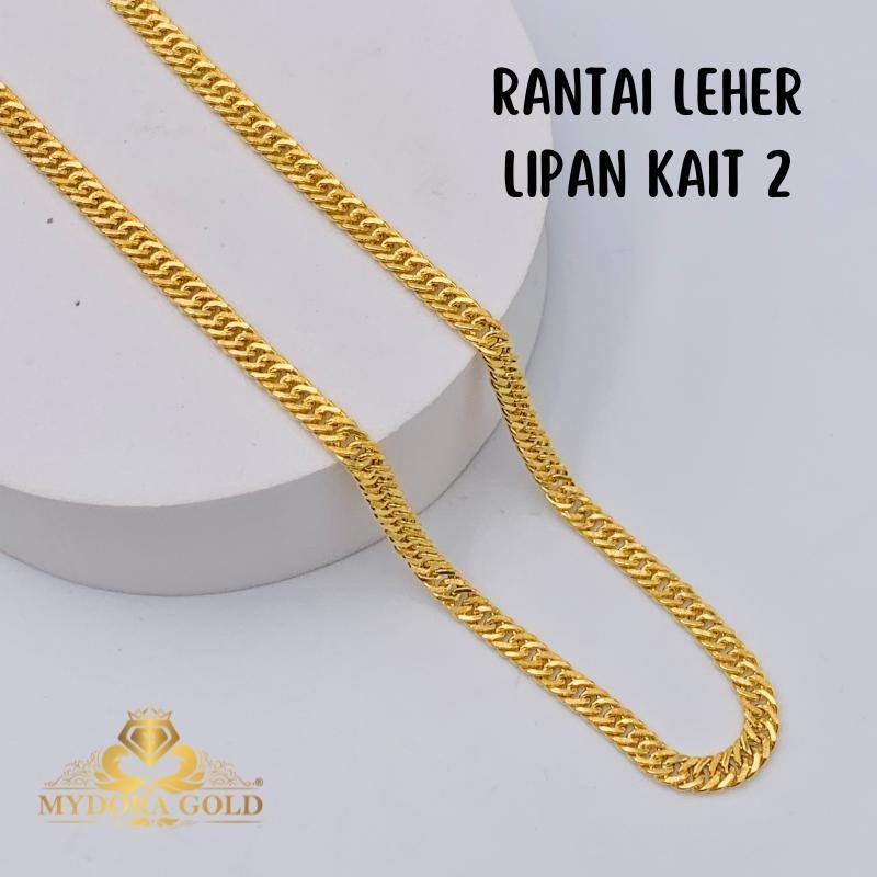 MYDORA Rantai Leher Lipan Kait 2 | Emas 916 / 22k | Shopee Malaysia