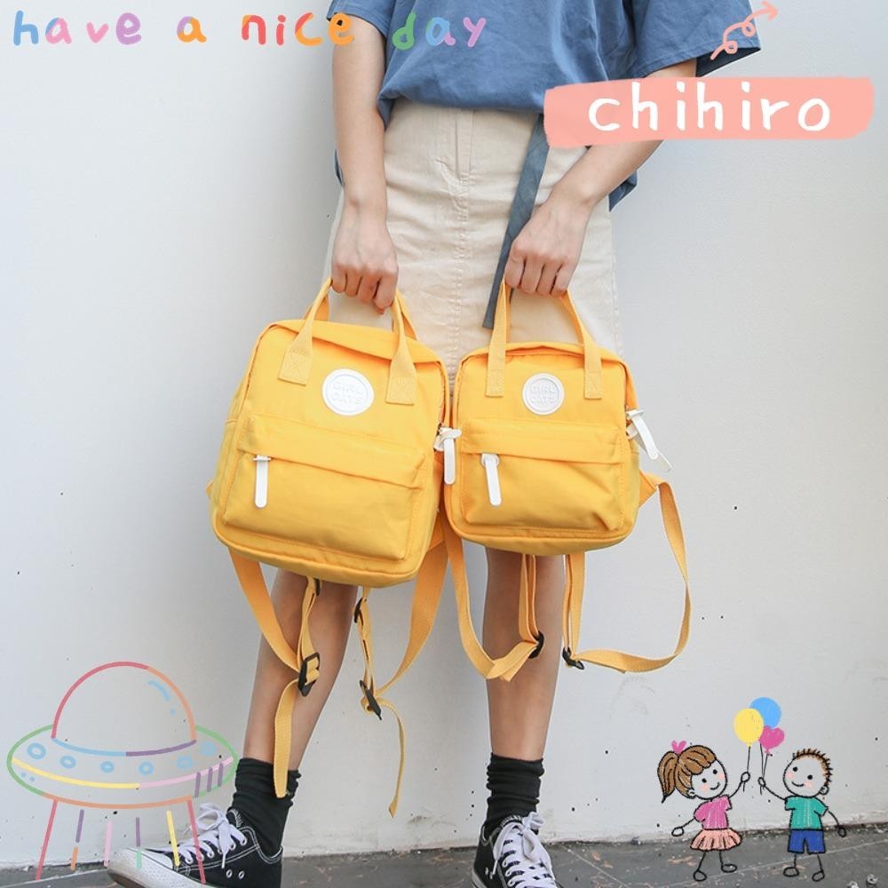 CHIHIRO1 Parent-Child Backpack, Canvas Adjustable School Bag, Solid ...