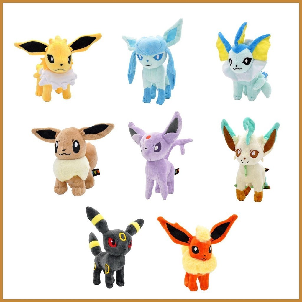20cm Pokémon Eevee Plush Toys Cartoon Eeveelution Plush Dolls Kid Companion Plushie For Car Sofa ...