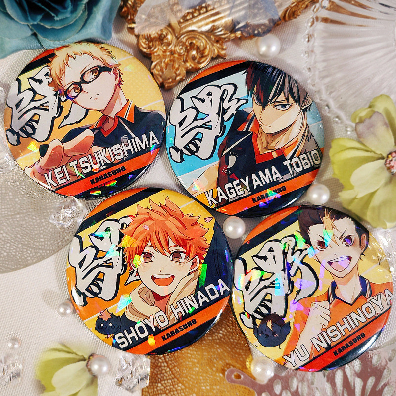 Volleyball Boy Badge Anime Bar Hai Hyuga Shoyo Kageyama Feixo Tsukijima ...