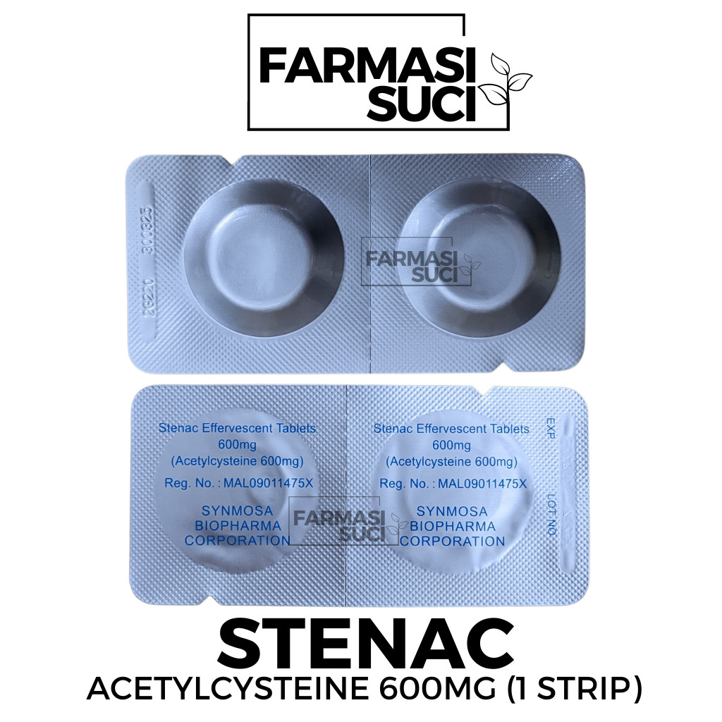 Stenac Effervescent Acetylcysteine 600mg 2 Tablets [STRIP] | Shopee ...
