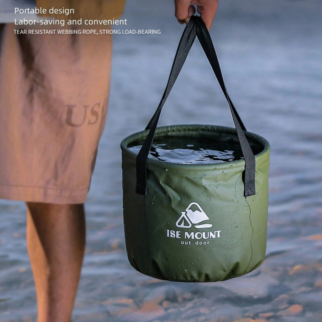Foldable Water Bucket Ultralight Round Bucket Outdoor Picnic Washbasin ...