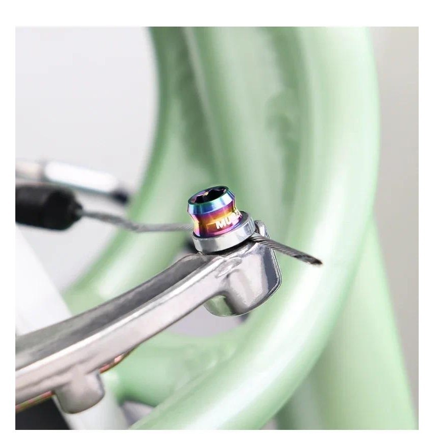 MUQZI 2pcs Titanium MTB V Brake Caliper Screws Road Bike Front Rear Derailleur C Brake Caliper ...