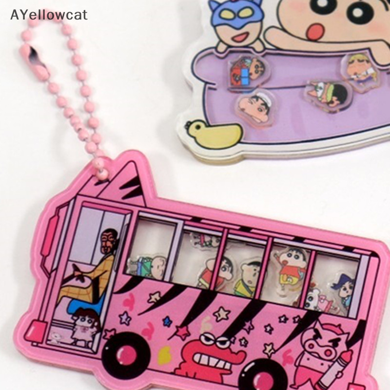 AY Cartoon Crayon Shin-Chan Keychain Acrylic Shakeable Keychain Anime ...