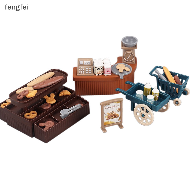 feng 1Set 1:12 Dollhouse Miniature Bakery Store Scene Kitchen Model ...