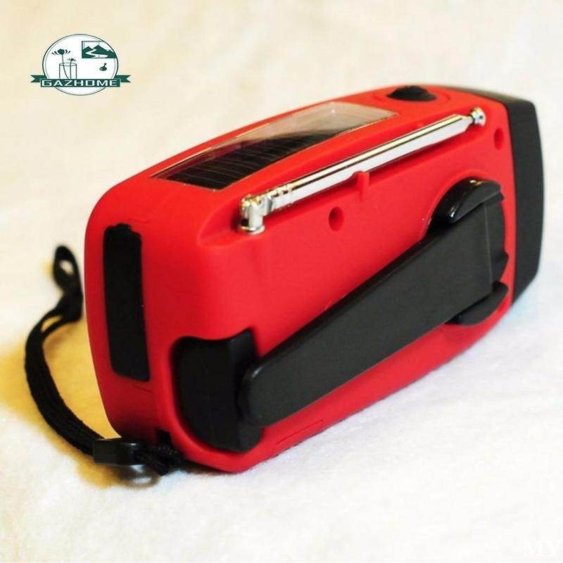 Hand Crank Emergency Solar Radio Phone Charger LED Flashlight for ...