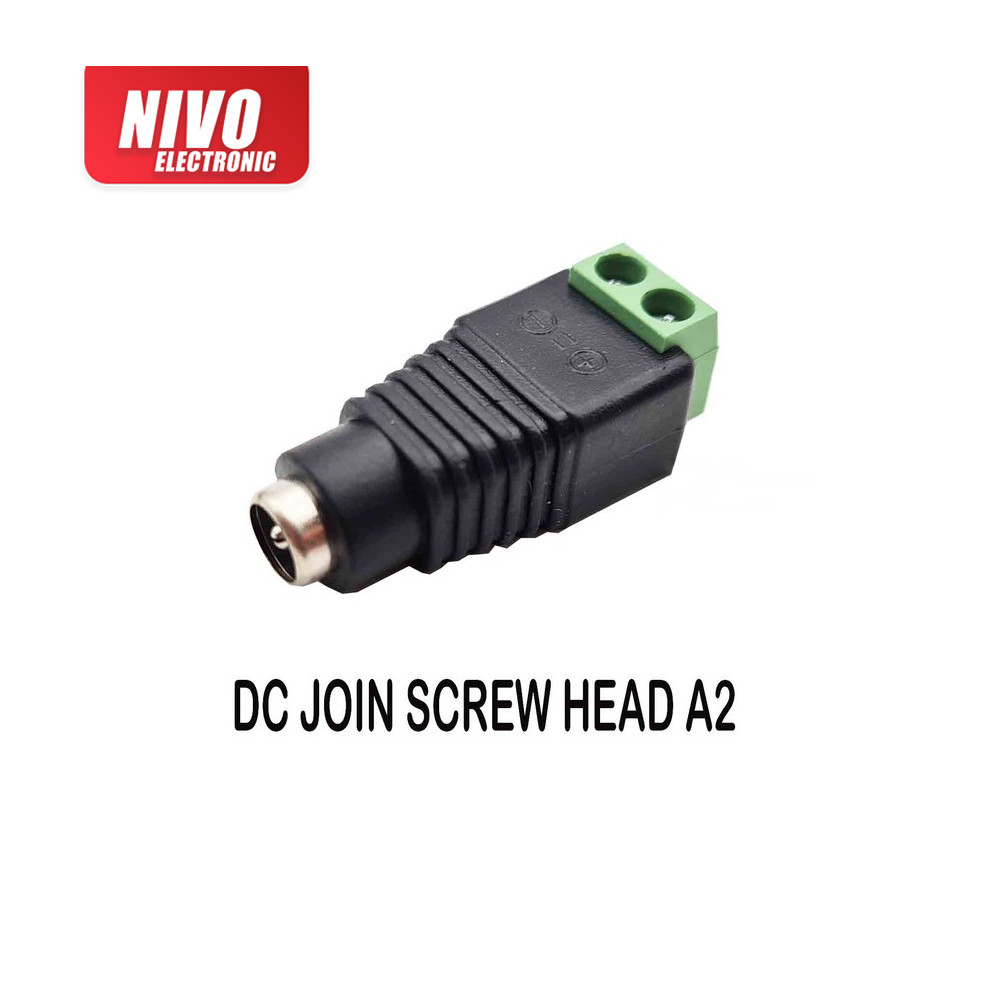 DC JOIN SCREW HEAD CONNECTOR A2 ( MALE TYPE ) DC JACK FOR DC POWER ...