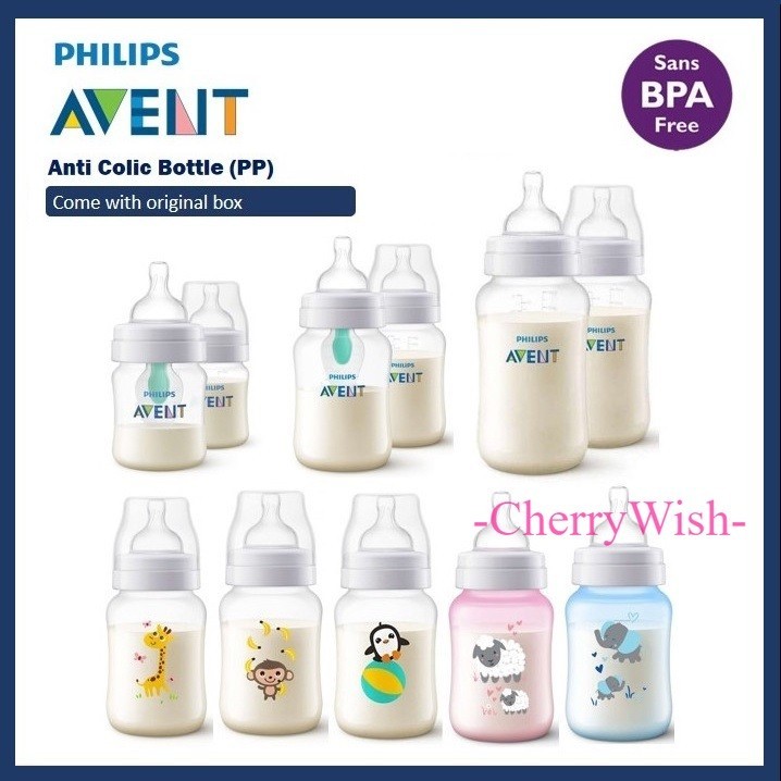 4oz / 9oz / 11oz Philips Avent Botol Susu Classic+ Anti Colic Baby ...