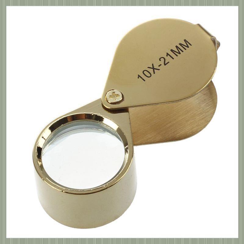 ( S U Z B )10x Glass Jewellers Eye Foldable Jewelry Loop Loupe(Golden ...