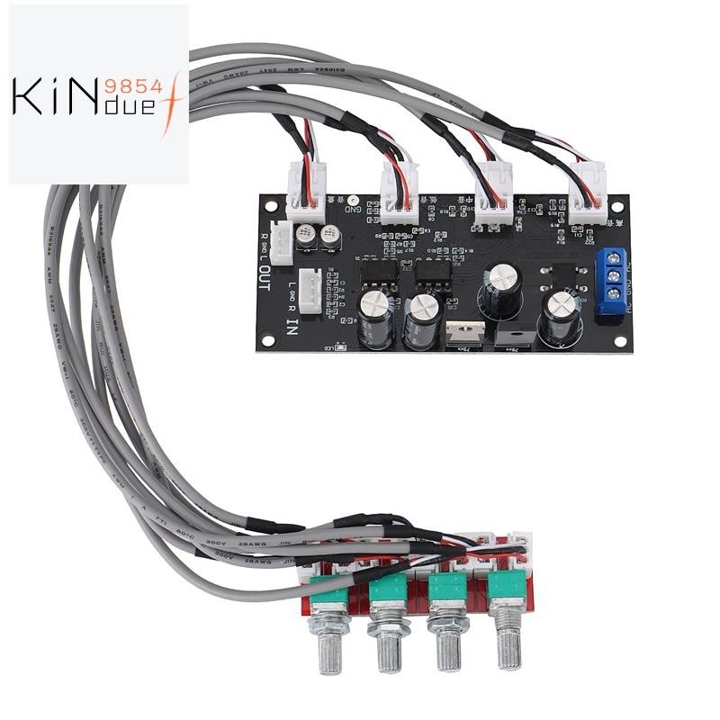 NE5532 Amplifier Tone Preamp Board Treble Bass Midrange Volume Tone Control Adjustment Pre ...