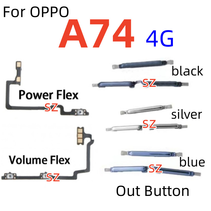 For OPPO A74 4G Side Power ON OFF Mute Switch Control Key Volume Out Button Flex Cable | Shopee ...