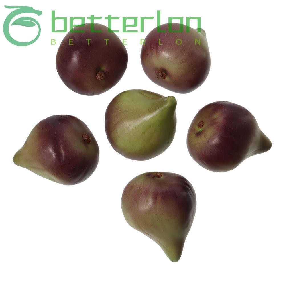 BETTER-LONTIME 6 Pcs Artificial Fig, Lifelike Foam Simulation Fig ...