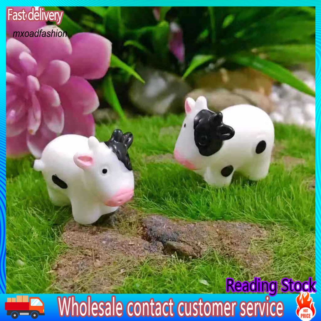 MX_ Dairy Cow Figurine Set Realistic Cow Figurine Adorable Mini Dairy ...