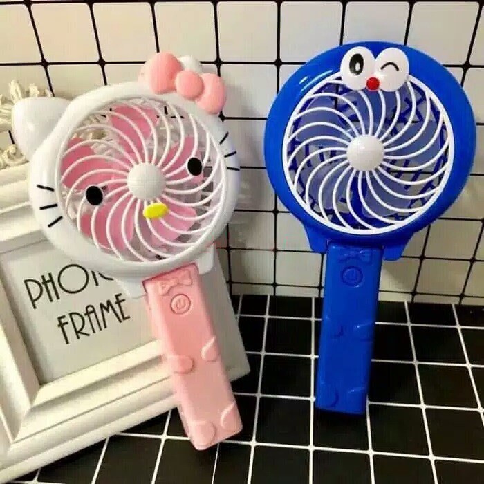 Portable Fan Rechargeable Mini Fan Cartoon Foldable Cartoon 3 Speed Fan ...
