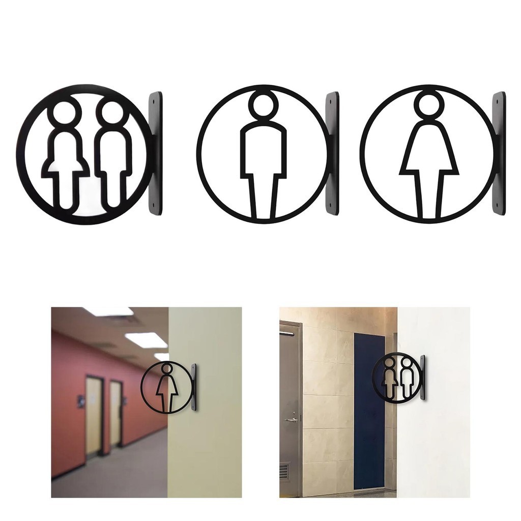 [SzxflieaeMY] Toilet Sign Identification Sign Removable Acrylic Plaque ...