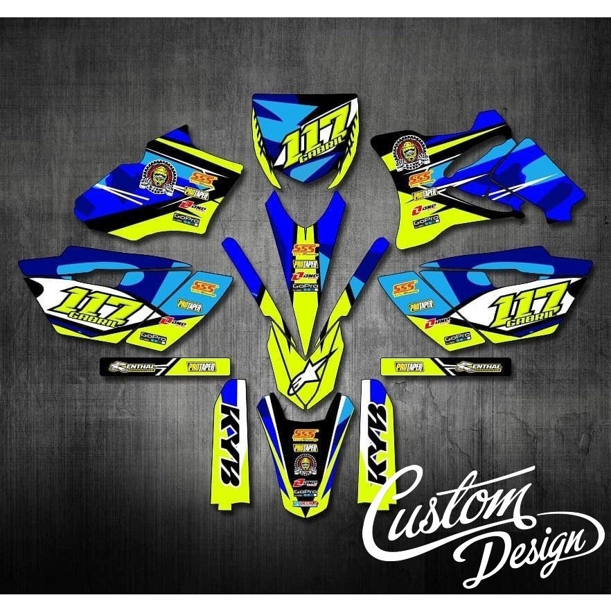 Yamaha yz/yz 85/yz 125 Decal/Sticker (free to custom design) | Shopee ...