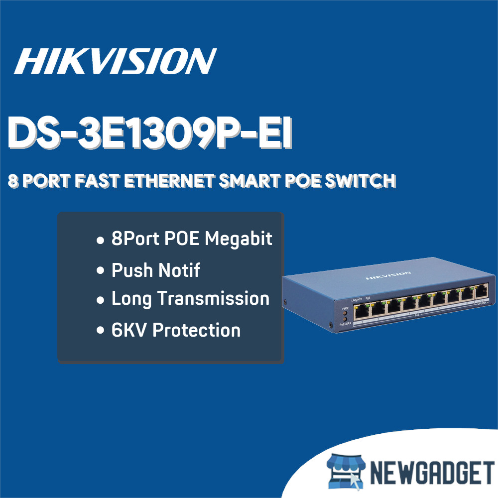 HIKVISION DS-3E1309P-EI 8 PORT FAST ETHERNET SMART POE SWITCH | Shopee Malaysia
