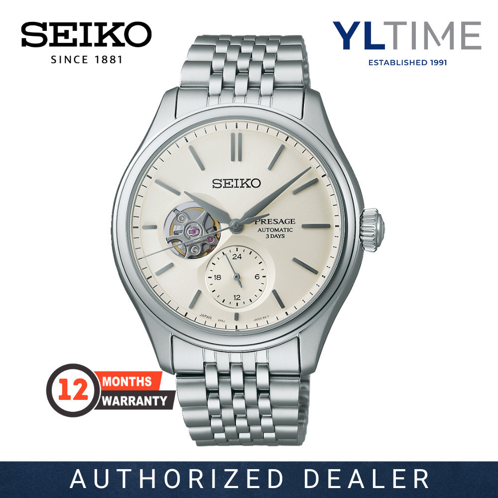 Seiko Presage SPB469J1 Classic Series Semi-Skeleton ‘Shiroiro’ Open ...
