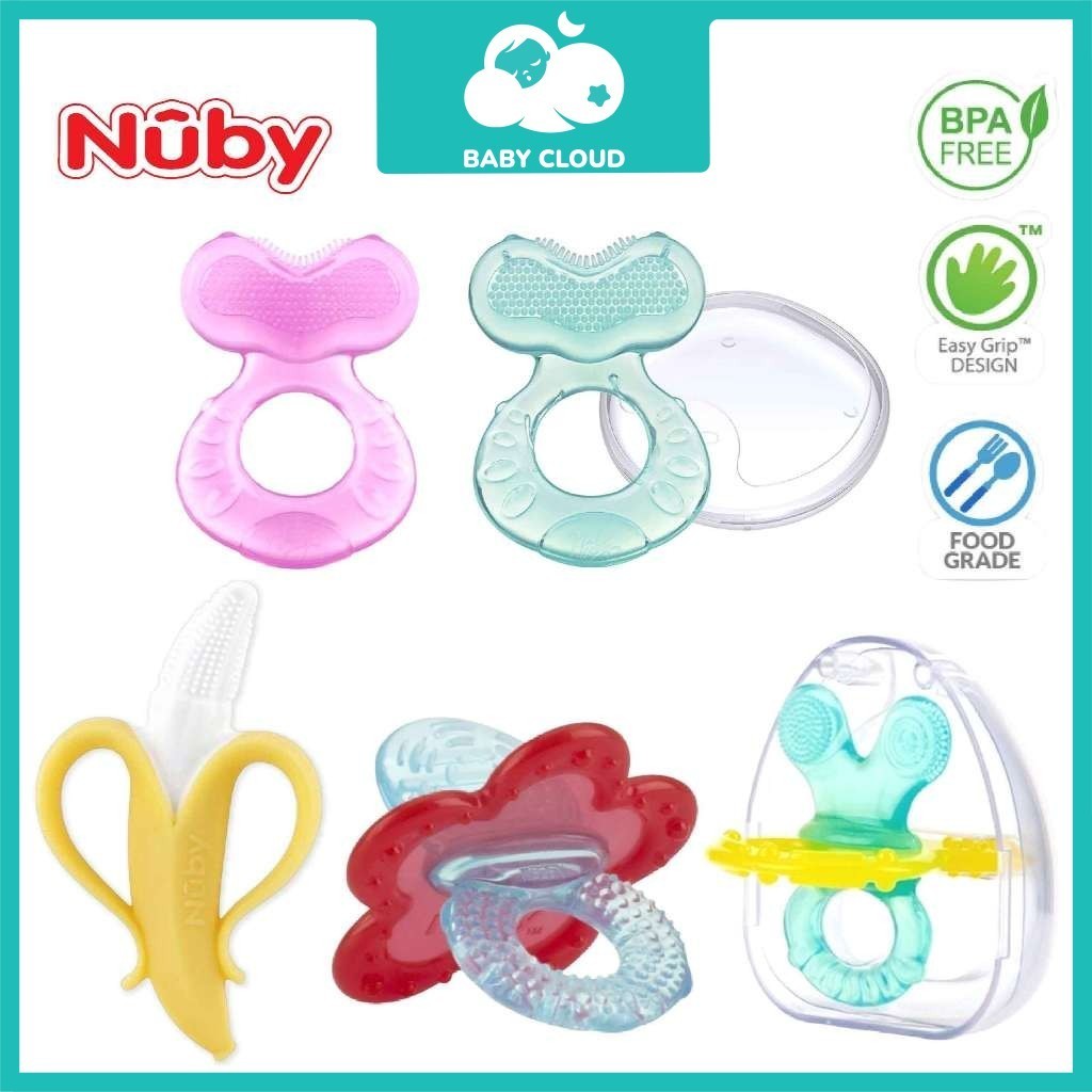 Nuby Banana Toothbrush Bristles | Fish Flower Shaped Teething with Case ...