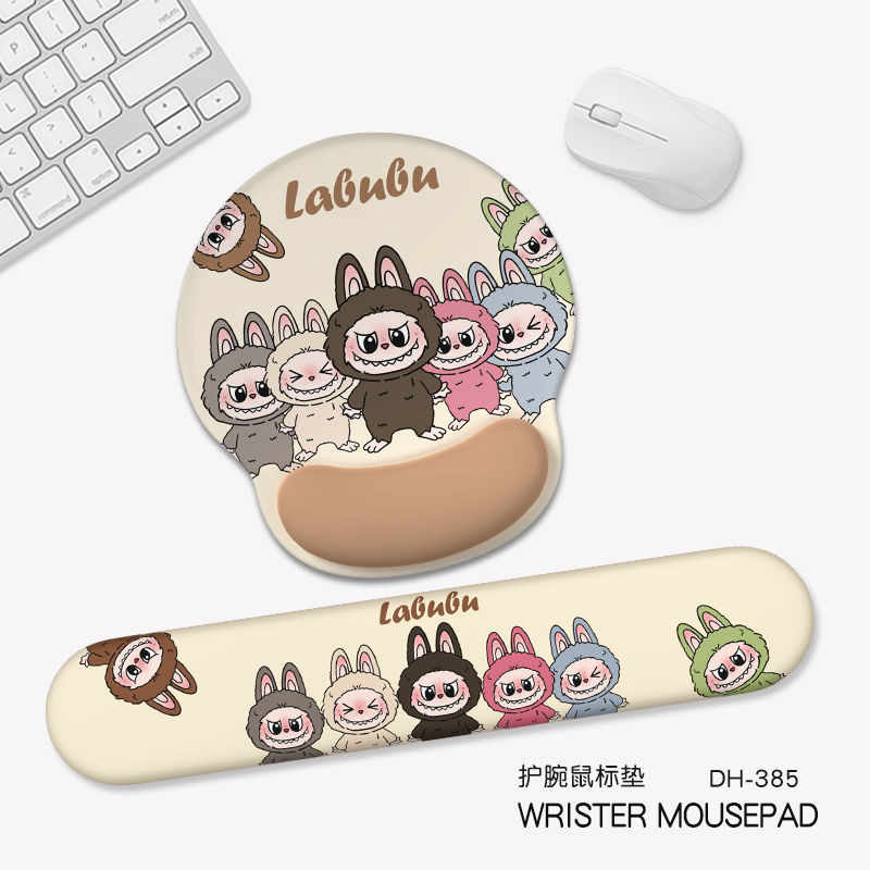 2024 New Style labubu Mouse Pad Wristband Girl Mouse Wristrest Desk Pad ...