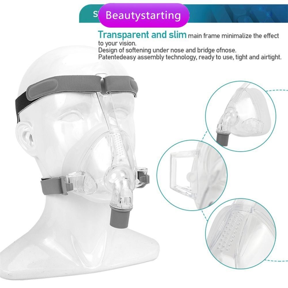Beautylife| Auto CPAP Mask Full Face Respirator F4 Adjustable Headgear ...