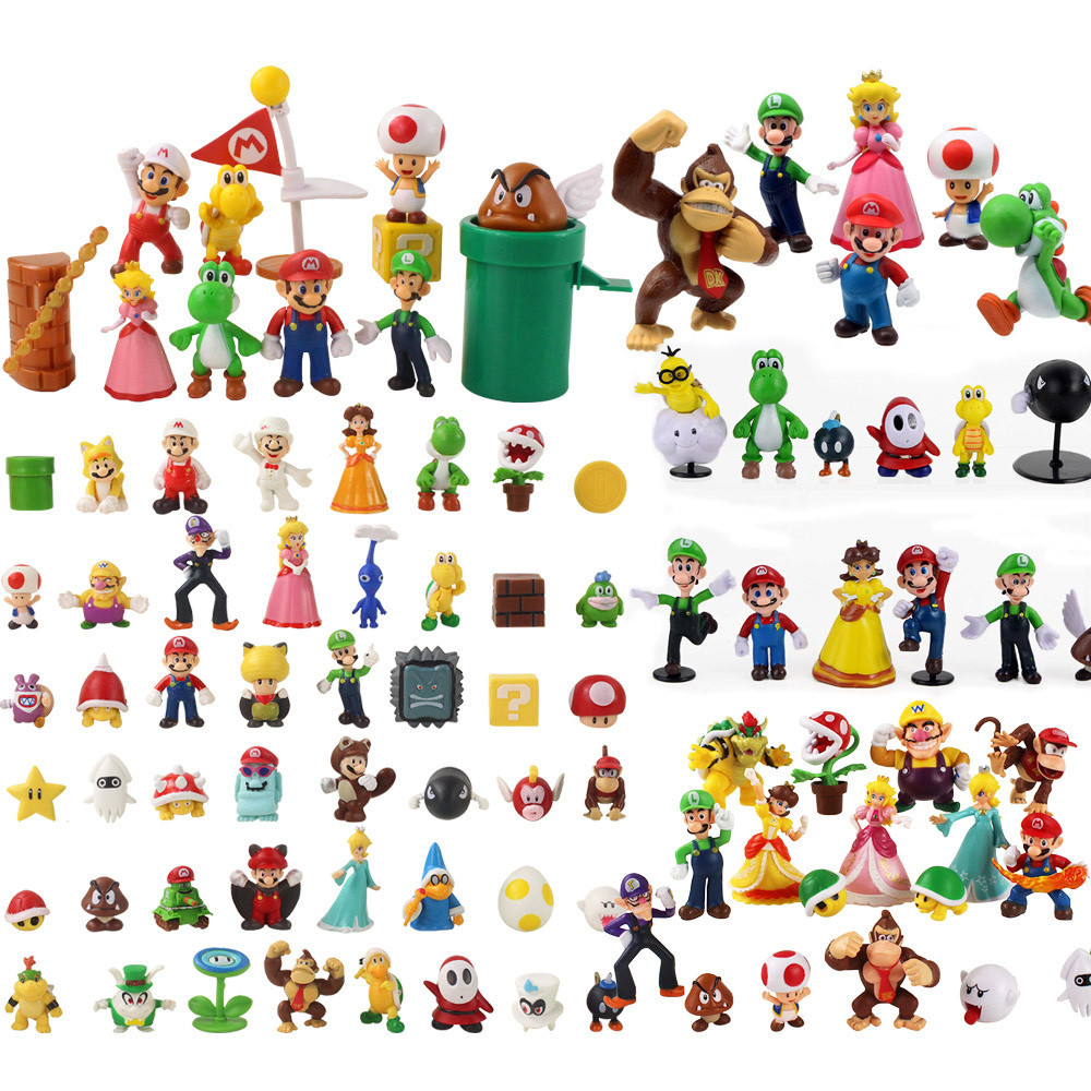 18Pcs/48Pcs/Set Nintendo Game Super Mario Bros. Mario Luigi Yoshi ...
