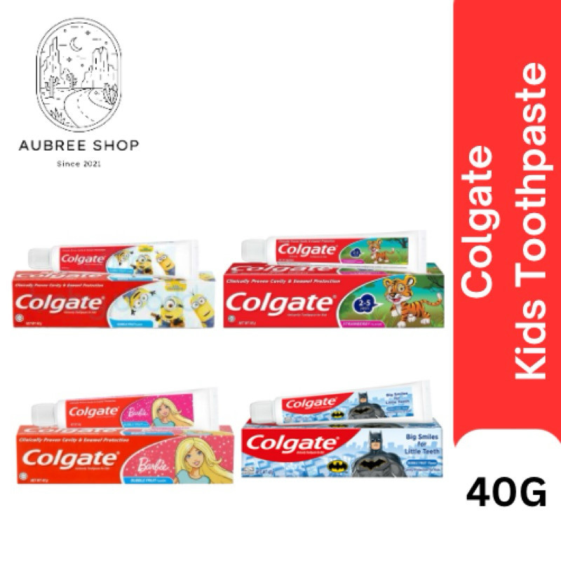 Colgate Kids Toothpaste 40g Barbie/Minion/Tiger/Spiderman | Shopee Malaysia