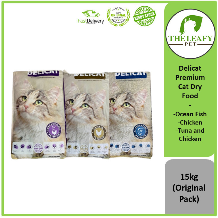 Delicat Premium Dry Cat Food ( Ocean Fish / Chicken / Tuna and Chicken ...