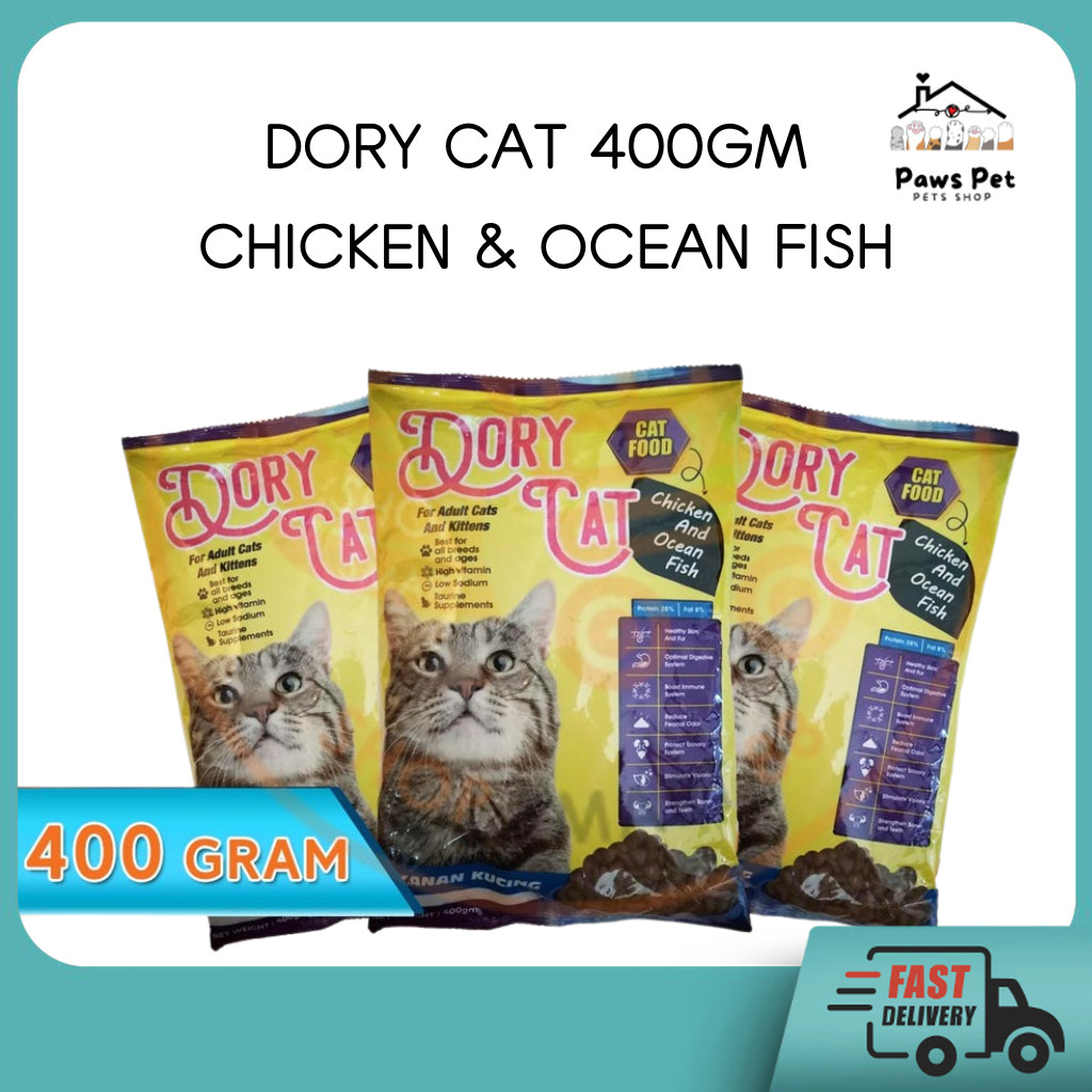 DORY CAT CHICKEN AND OCEAN FISH CAT FOOD 400GM (Free Vitadrop 5ml ...