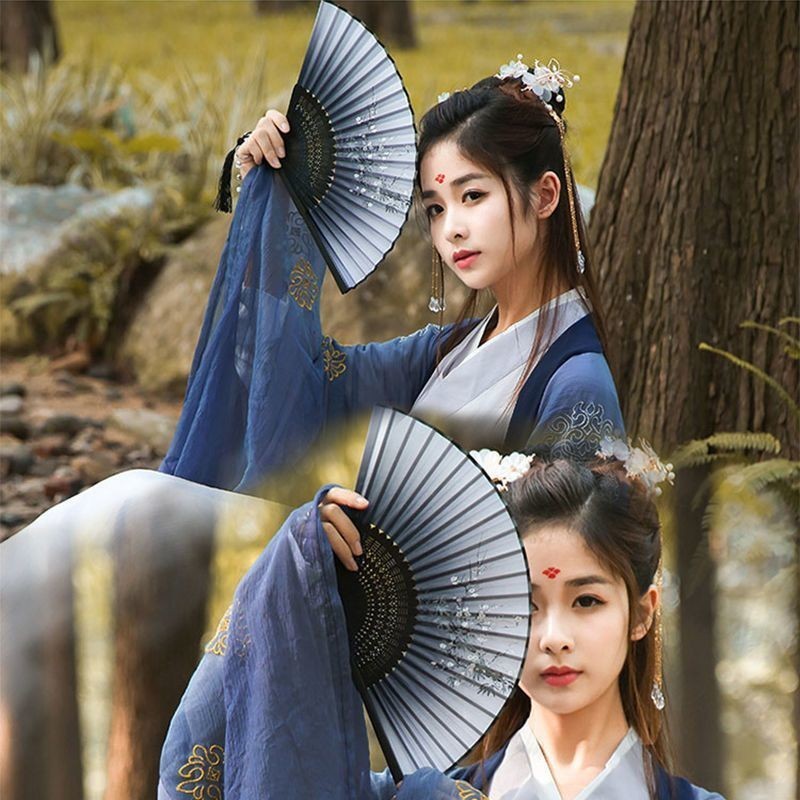 Chinese Style Hanfu Fan Folding Fan Female Overlord Fei Ji Cherry ...