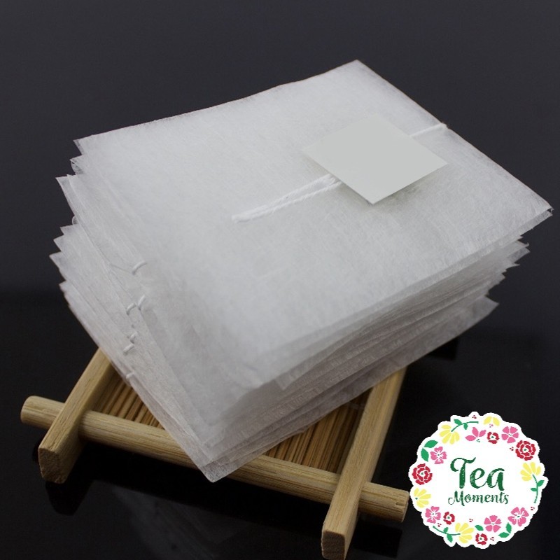 [100PCS] 5*6CM Pyramid Tea Bag Filter Corn Fiber Tea Bag Filter Teh Beg ...