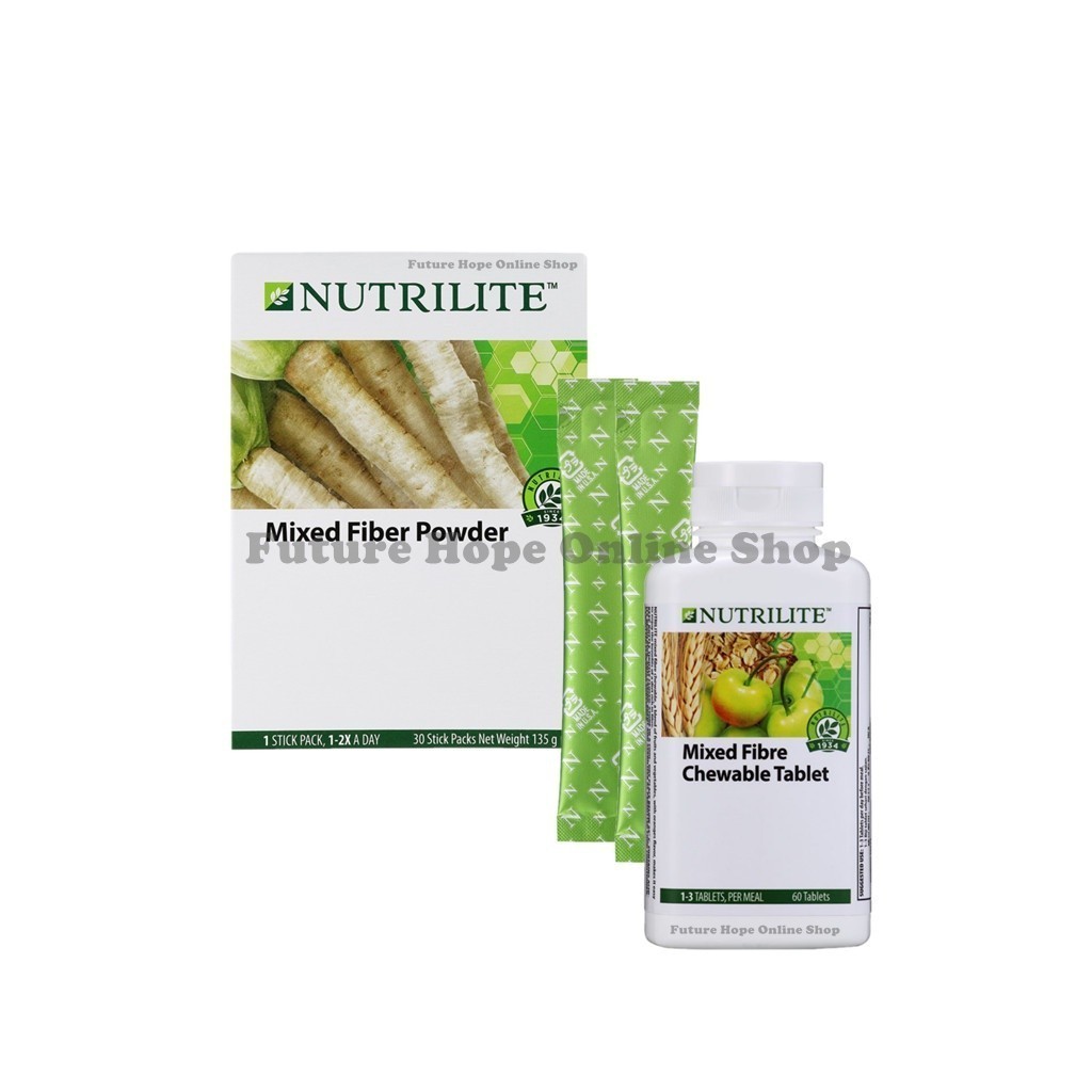 Nutrilite Mixed Fiber Powder sembelit constipation diarrhoea Chewable ...