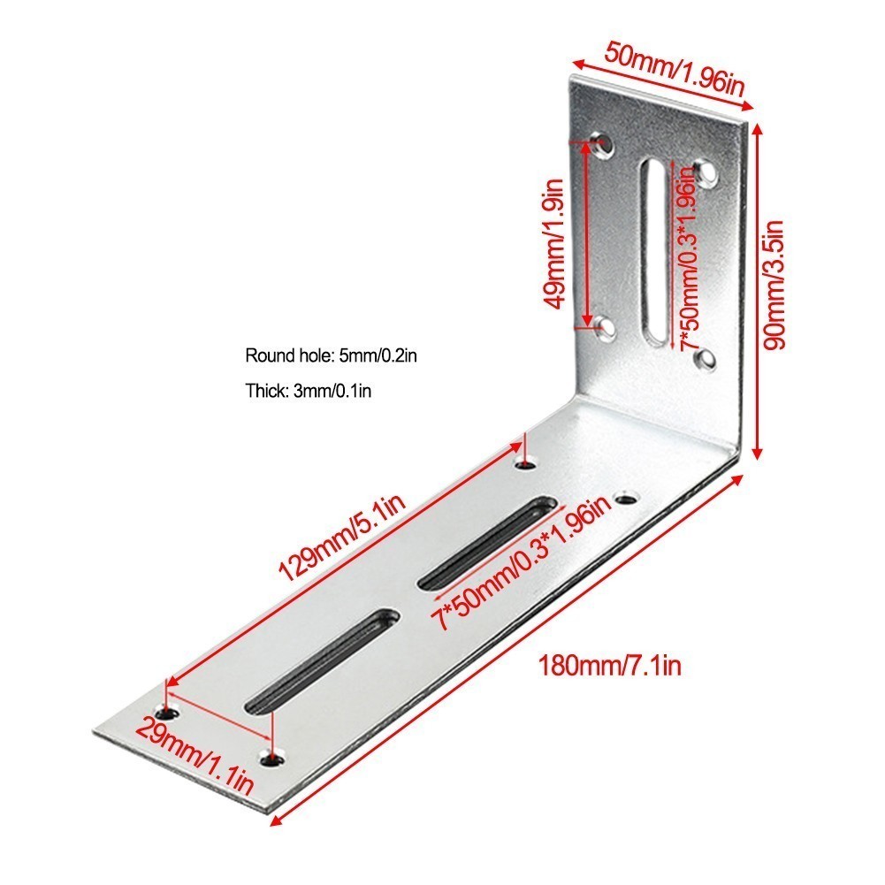 [BSL1] 1pcs Heavy Duty Industrial L Shape Adjustable Corner Shelf ...