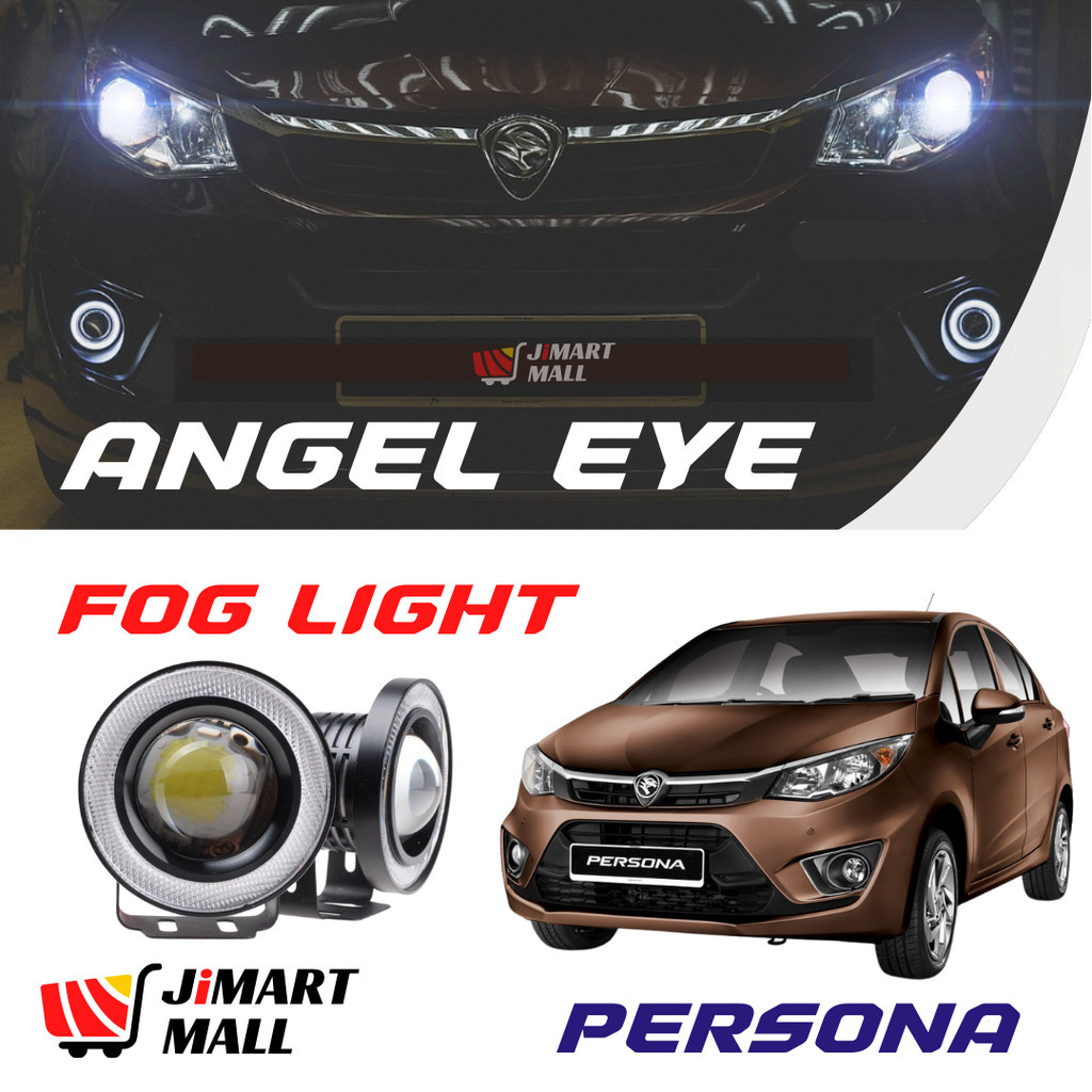 PERSONA VVT ANGEL EYE LED FOG LAMP SPOTLIGHT Halo Ring Light COB Lampu ...