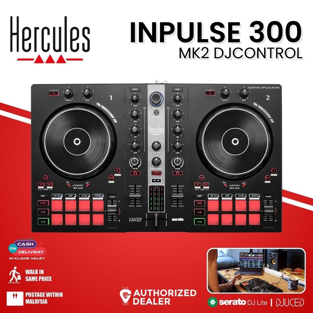 Hercules DJ DJControl Inpulse 300 MK2 2-channel DJ Controller, 2-channel DJ Controller w/ FX ...