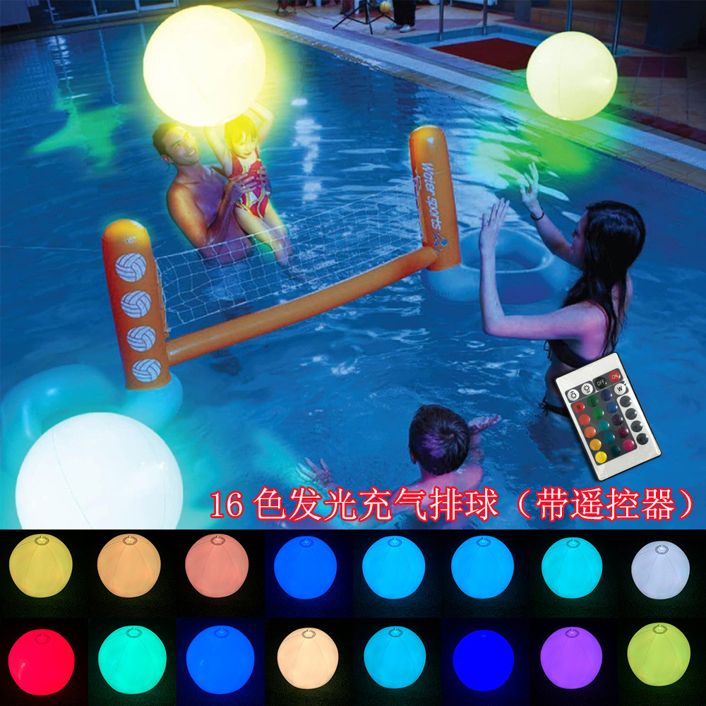 One Piece 16 Colors LED Beach Ball Pool Toy Kick Ball Inflatable ...