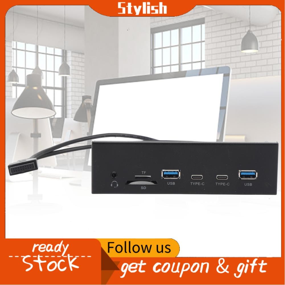 Stylish365 Front Panel USB Hub USB3.2 GEN1 19PIN + Sound 9 pin Input ...