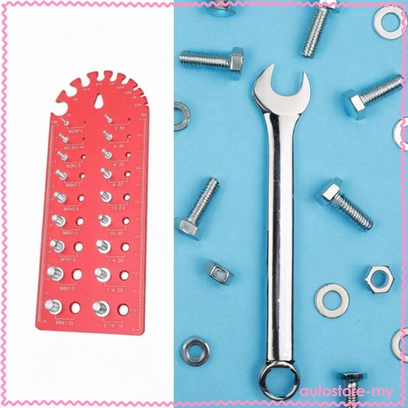 [AutostoreMY] Nut and Bolt Thread Checker with inch cm Ruler Sizing ...